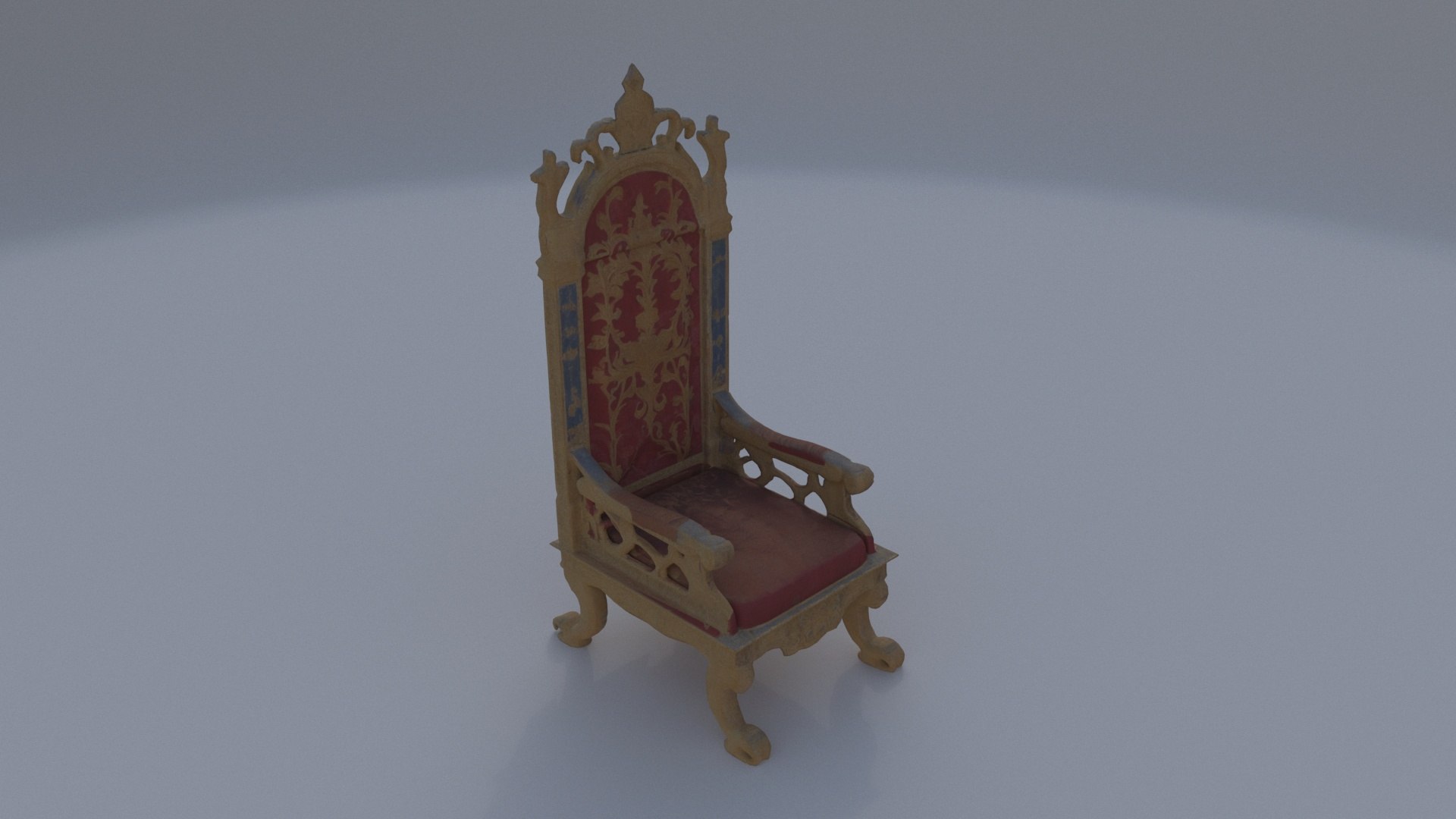 Gilded Throne Chair Model - TurboSquid 2327278