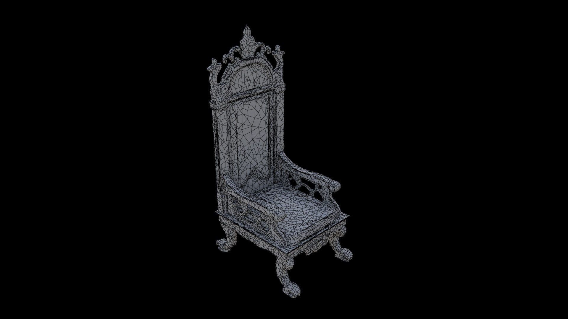 Gilded Throne Chair Model - TurboSquid 2327278