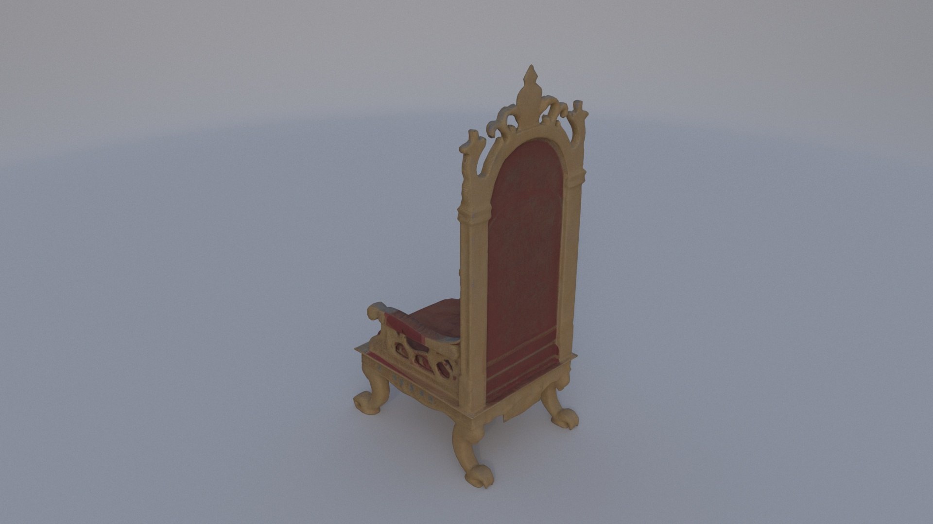 Gilded Throne Chair Model - TurboSquid 2327278