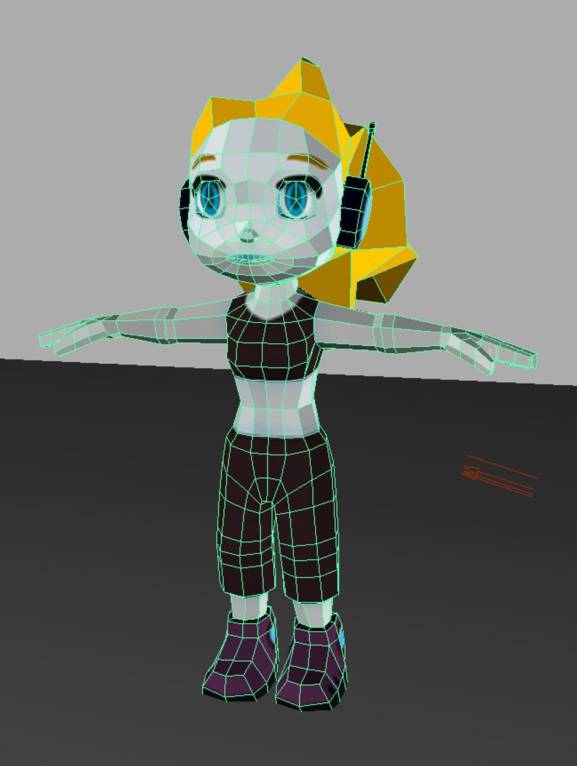 3d Obj Girl Character