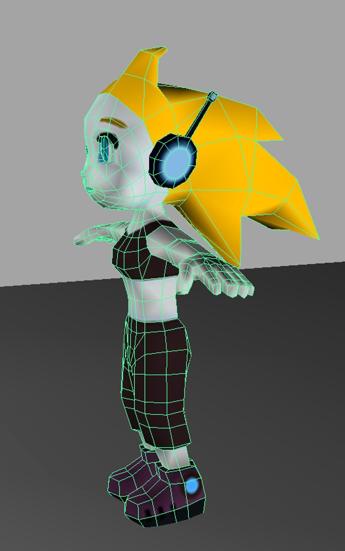 3d Obj Girl Character