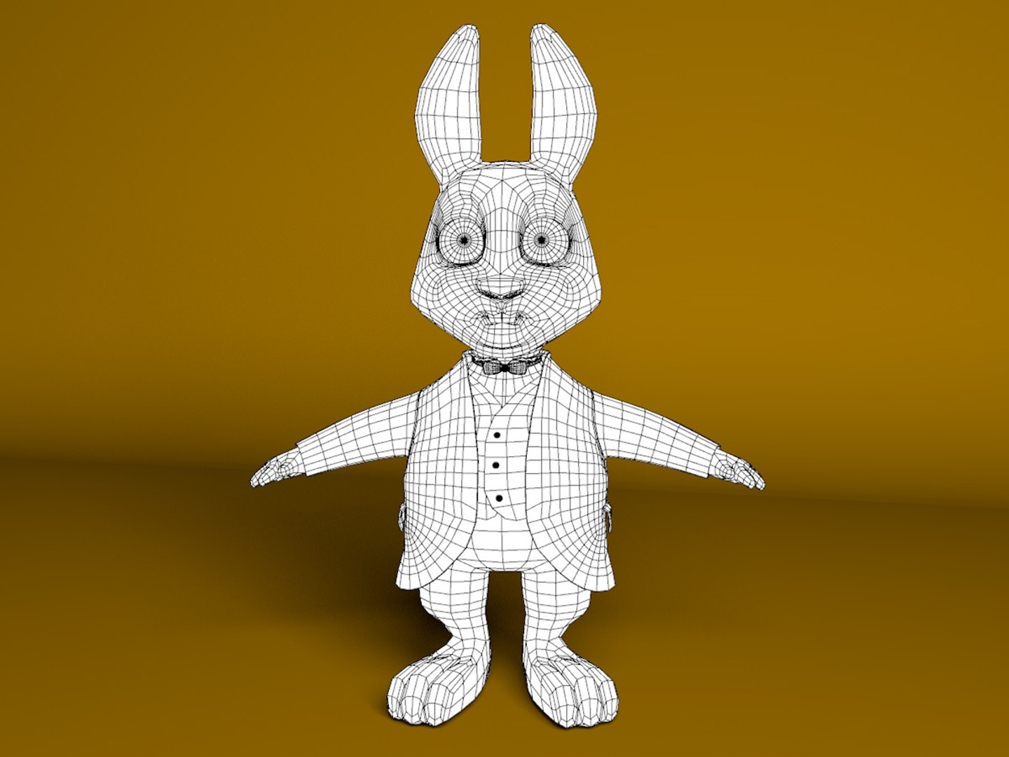 White Rabbit Cartoon C4d