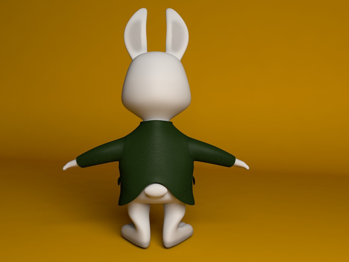 White Rabbit Cartoon C4d