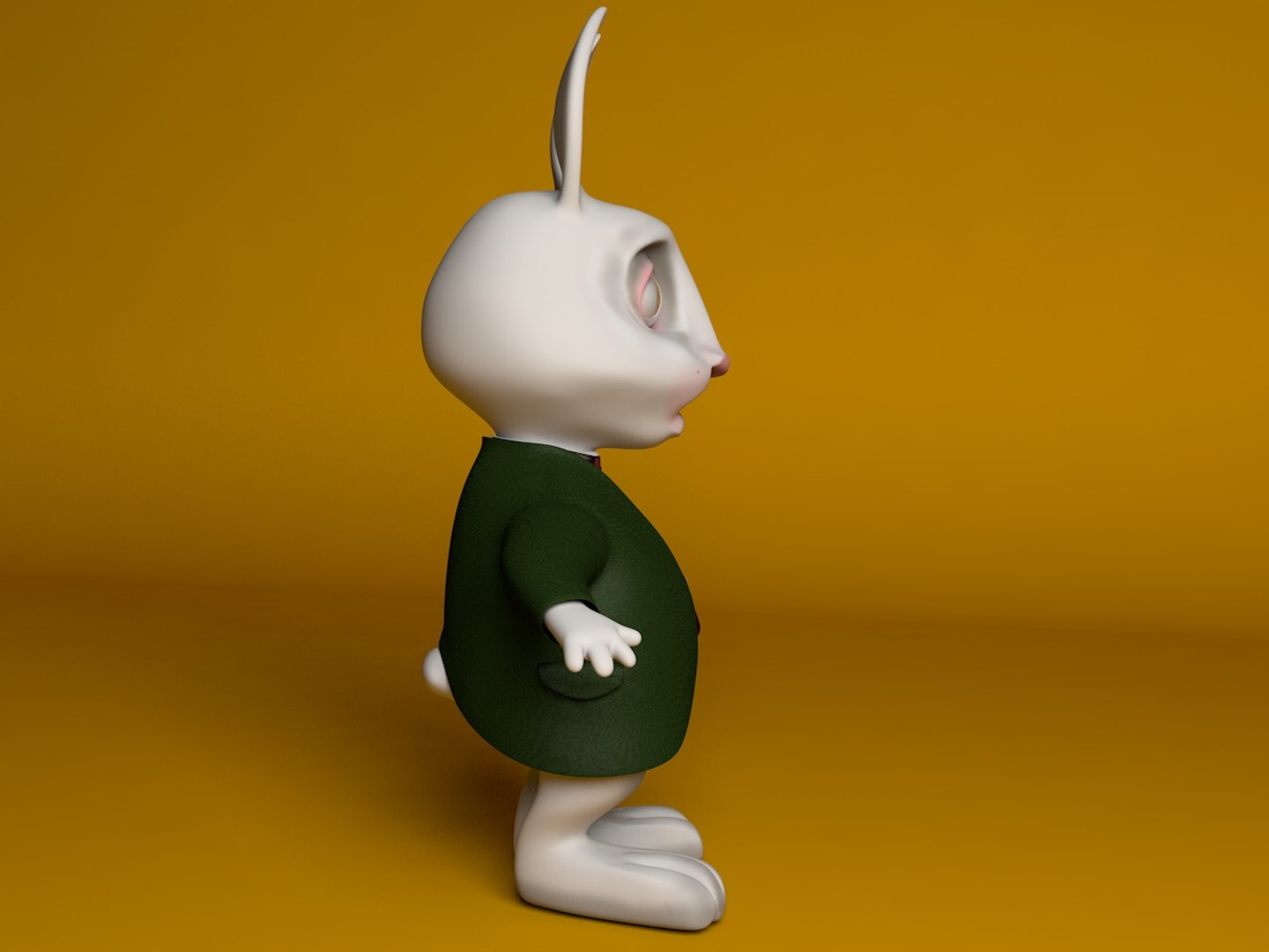 White Rabbit Cartoon C4d