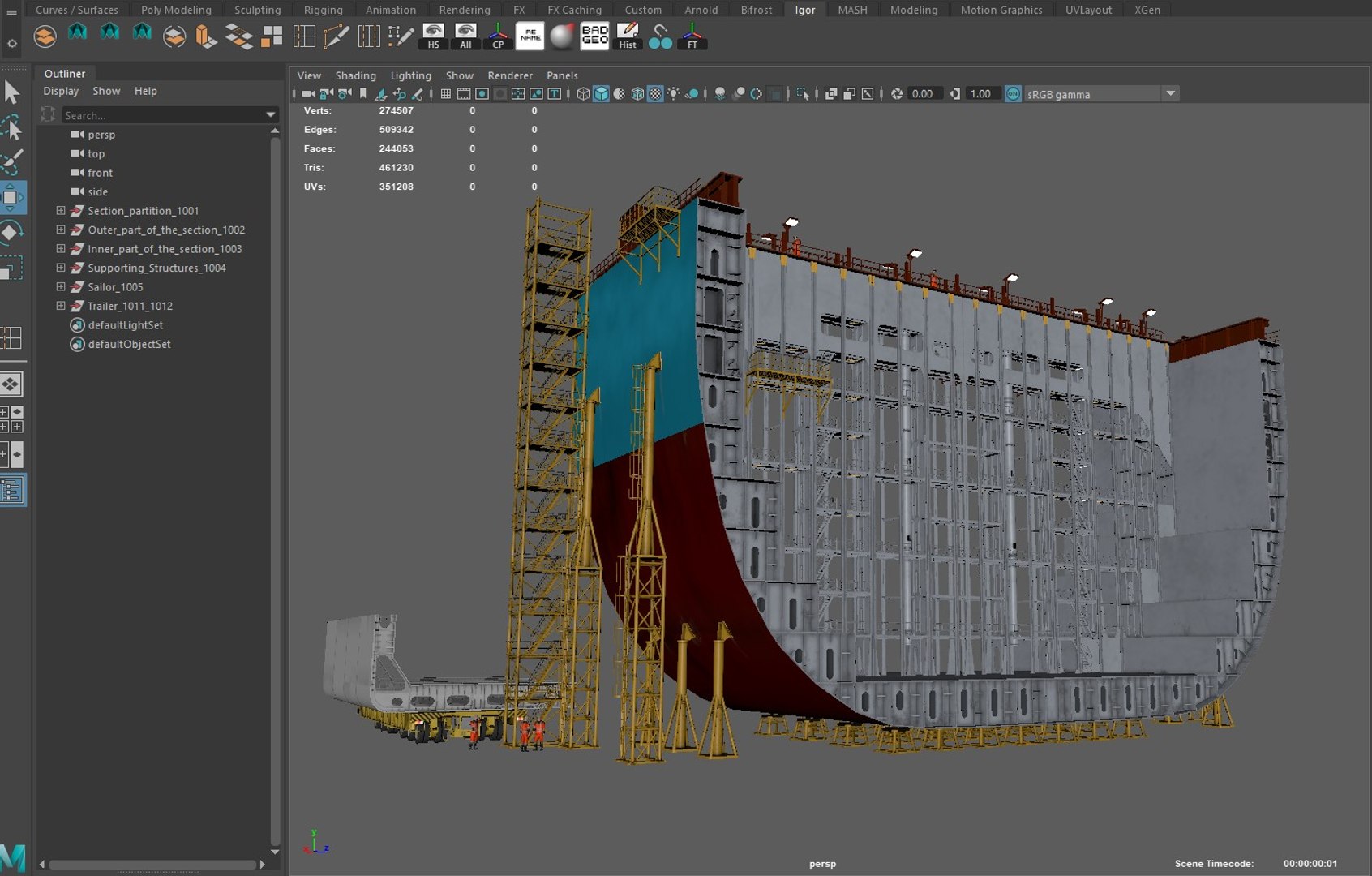 Containershipsection 3D Model - TurboSquid 2184722