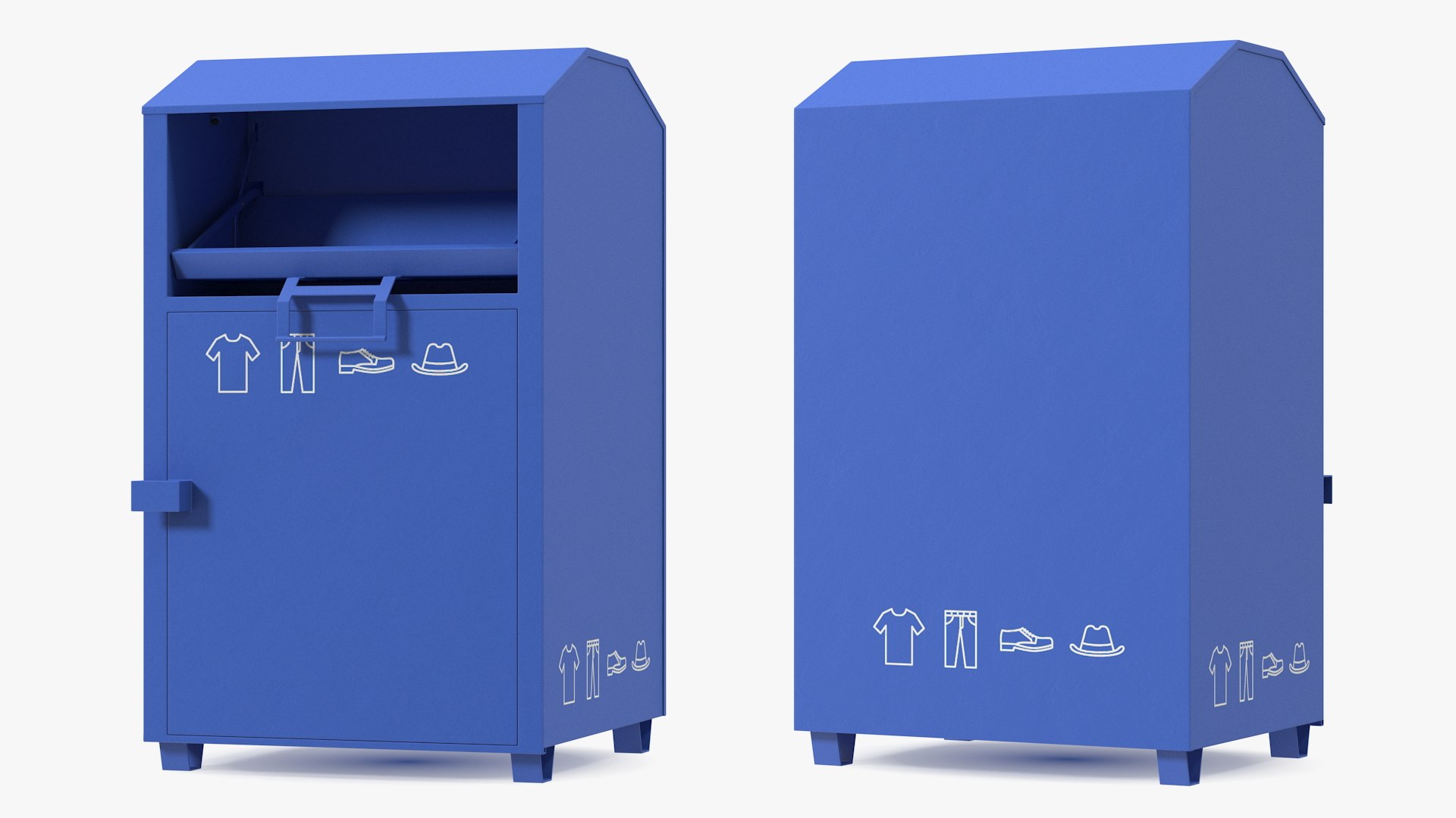 3D Clothing Drop Box Blue - TurboSquid 2047640