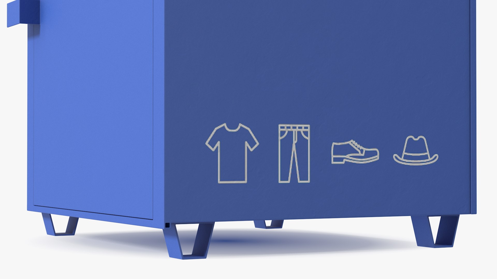 3D Clothing Drop Box Blue - TurboSquid 2047640