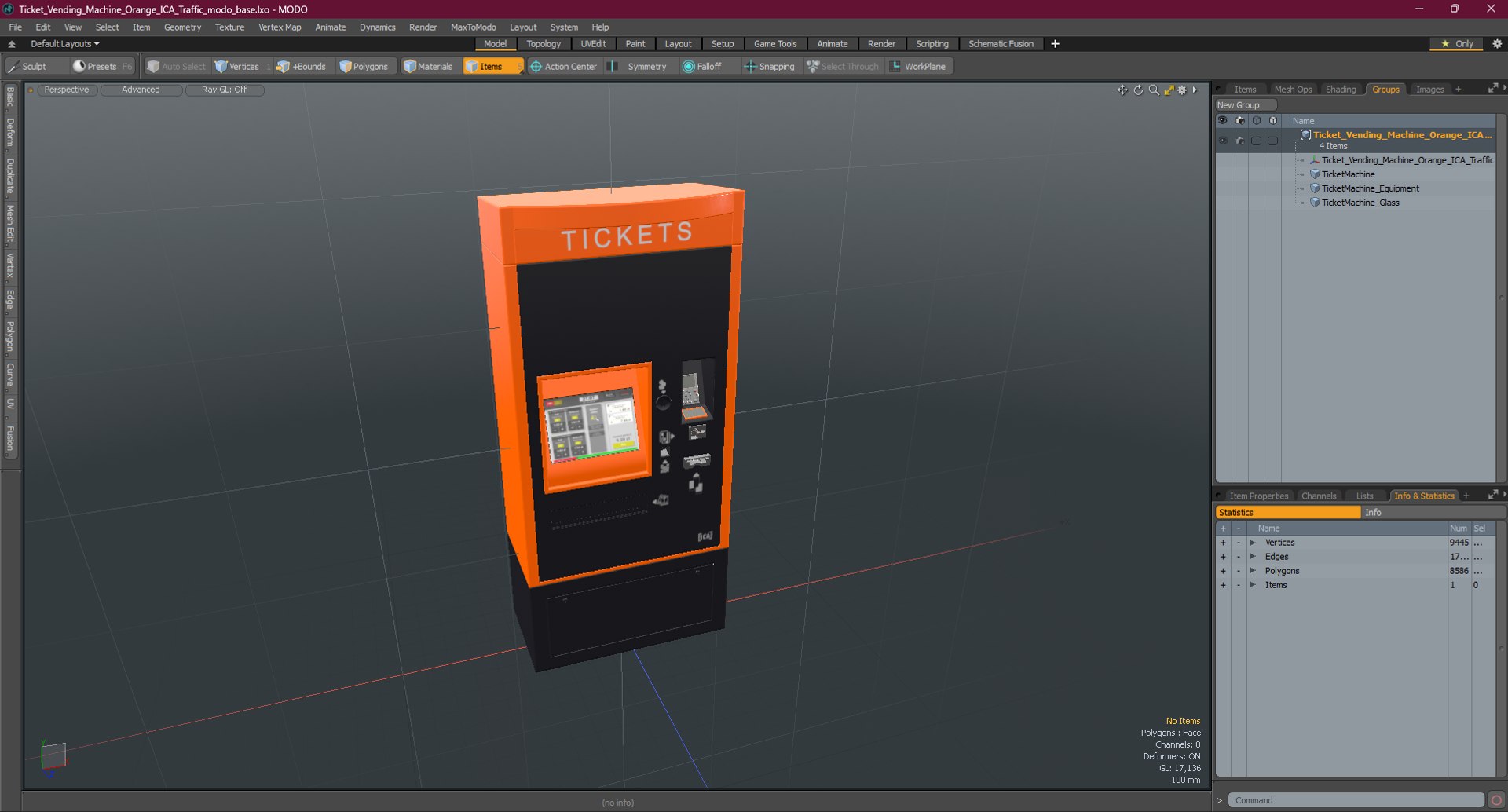 3D Ticket Vending Machine Orange ICA Traffic Model - TurboSquid 2268151