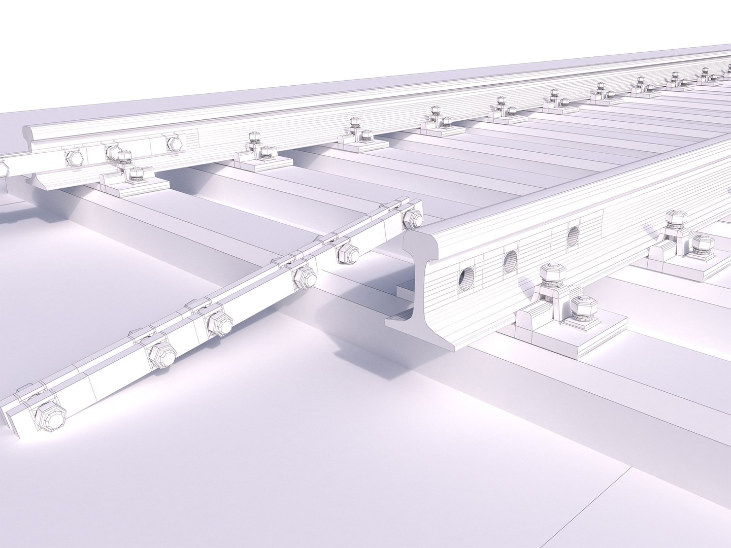 3D Highly Detailed Railroad Track Model - TurboSquid 1799074