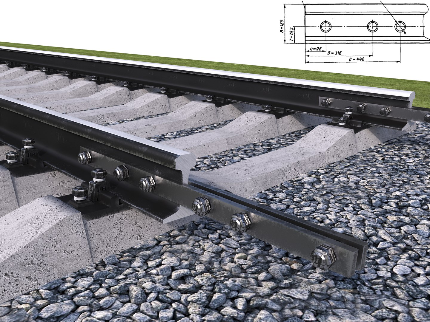 3D Highly Detailed Railroad Track Model - TurboSquid 1799074