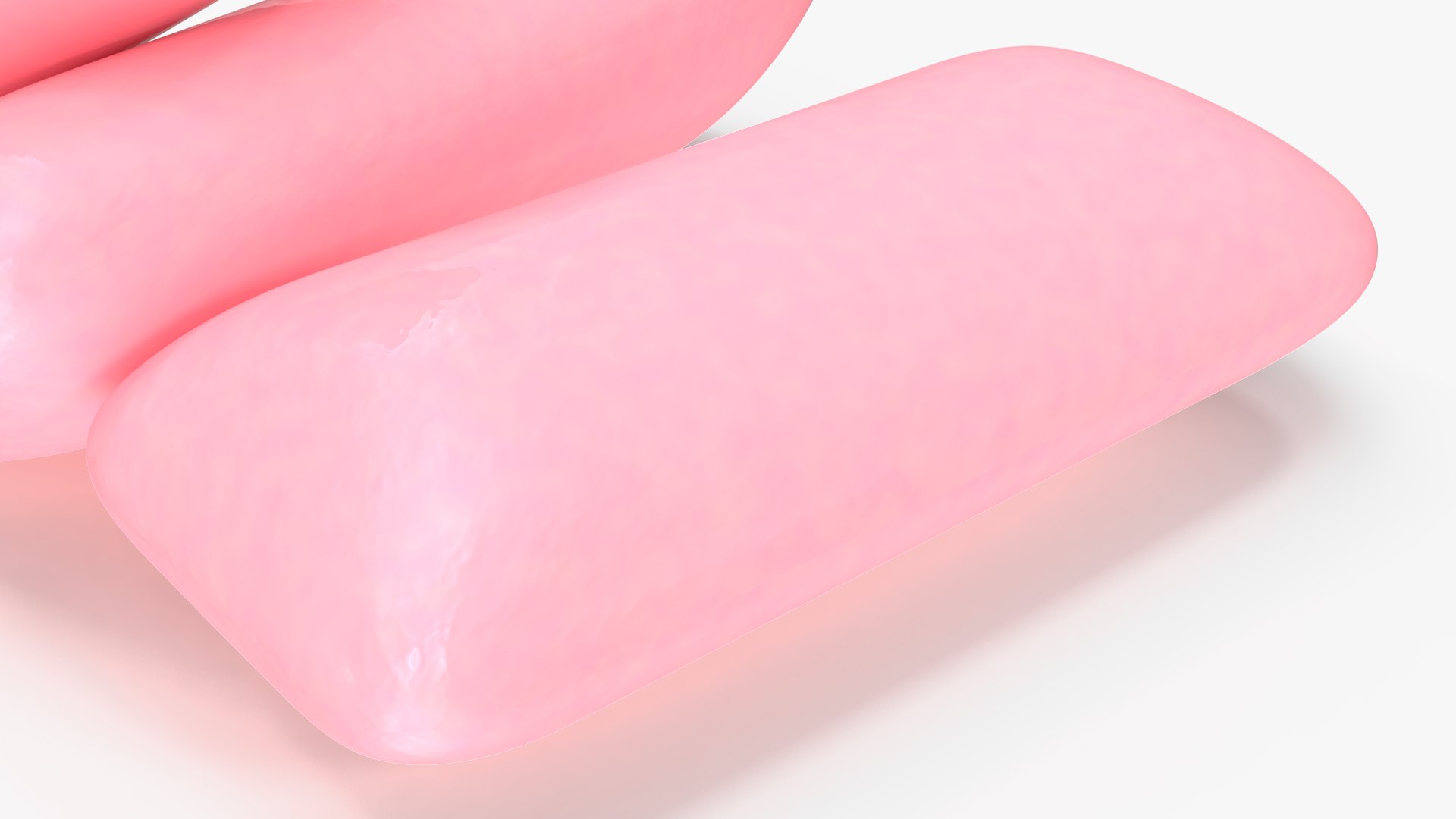 Three Chewing Gum Pads Pink 3d Model Turbosquid 2051013