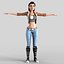 3d Model Of Cartoon Character Girl Body