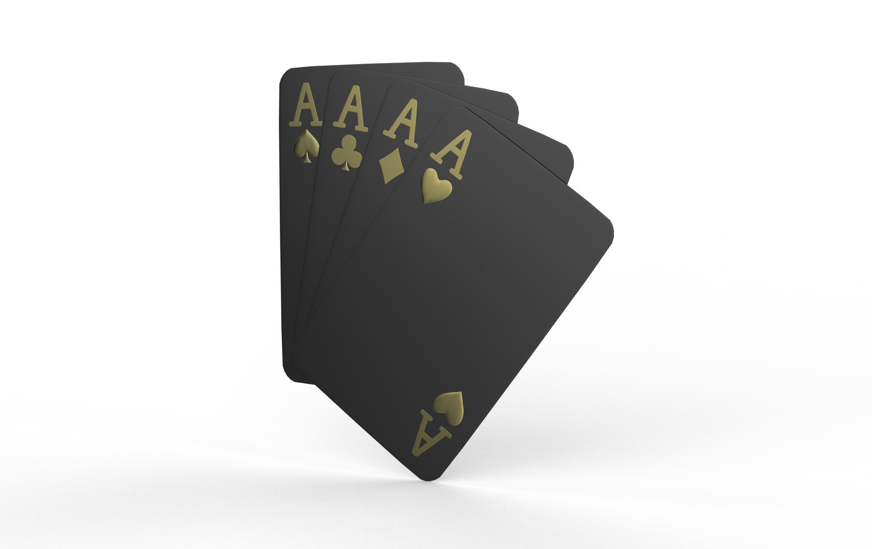 3D Model Black Playing Cards 3D Model - TurboSquid 2332944