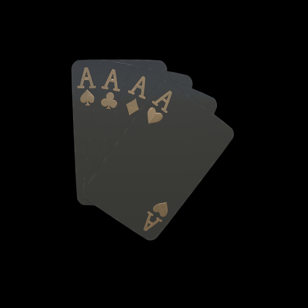 3D Model Black Playing Cards 3D Model - TurboSquid 2332944