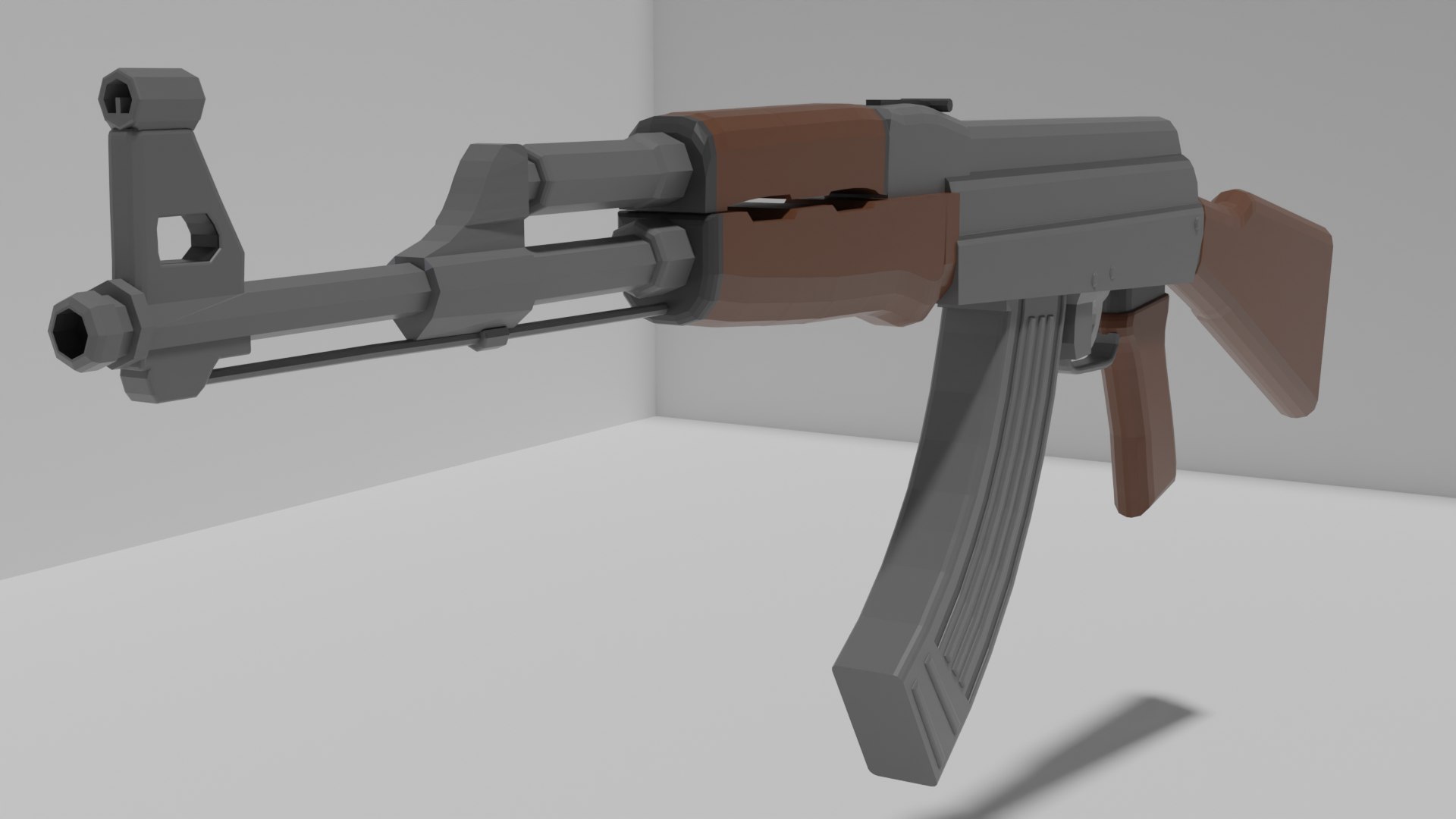 Free 3D Low Poly Ak-47 - TurboSquid 2416688