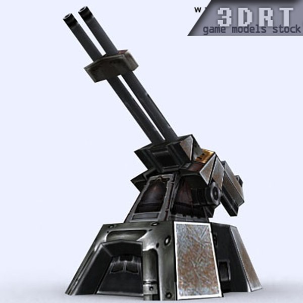sci-fi turret 3d 3ds