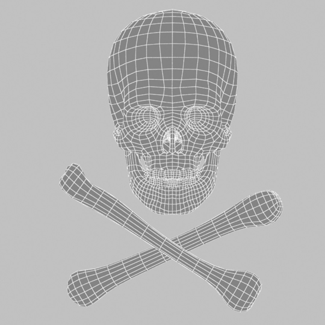 3d Model Skull Crossbones