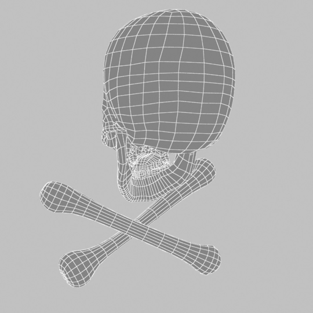 3d Model Skull Crossbones
