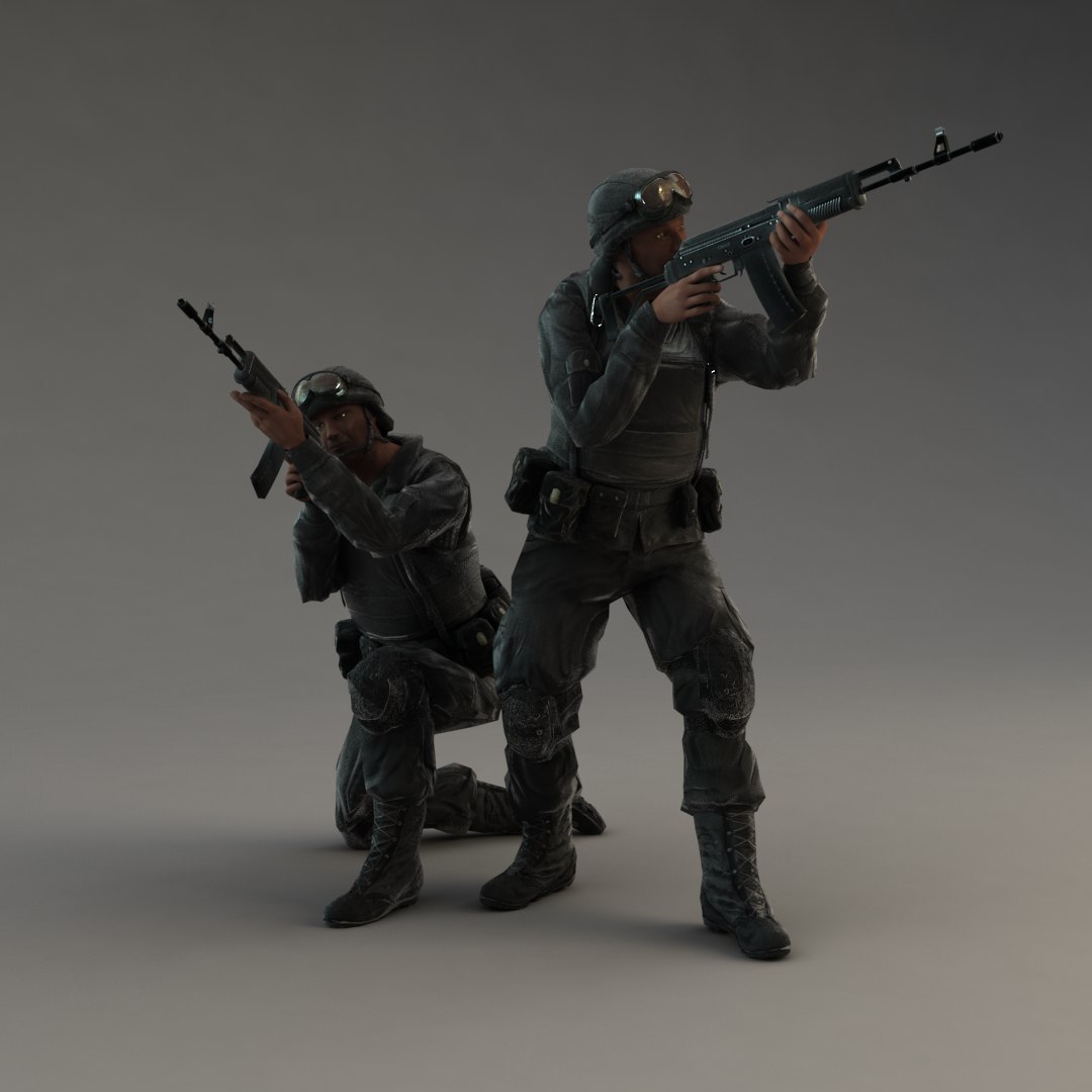 3d Soldier Rifle Model