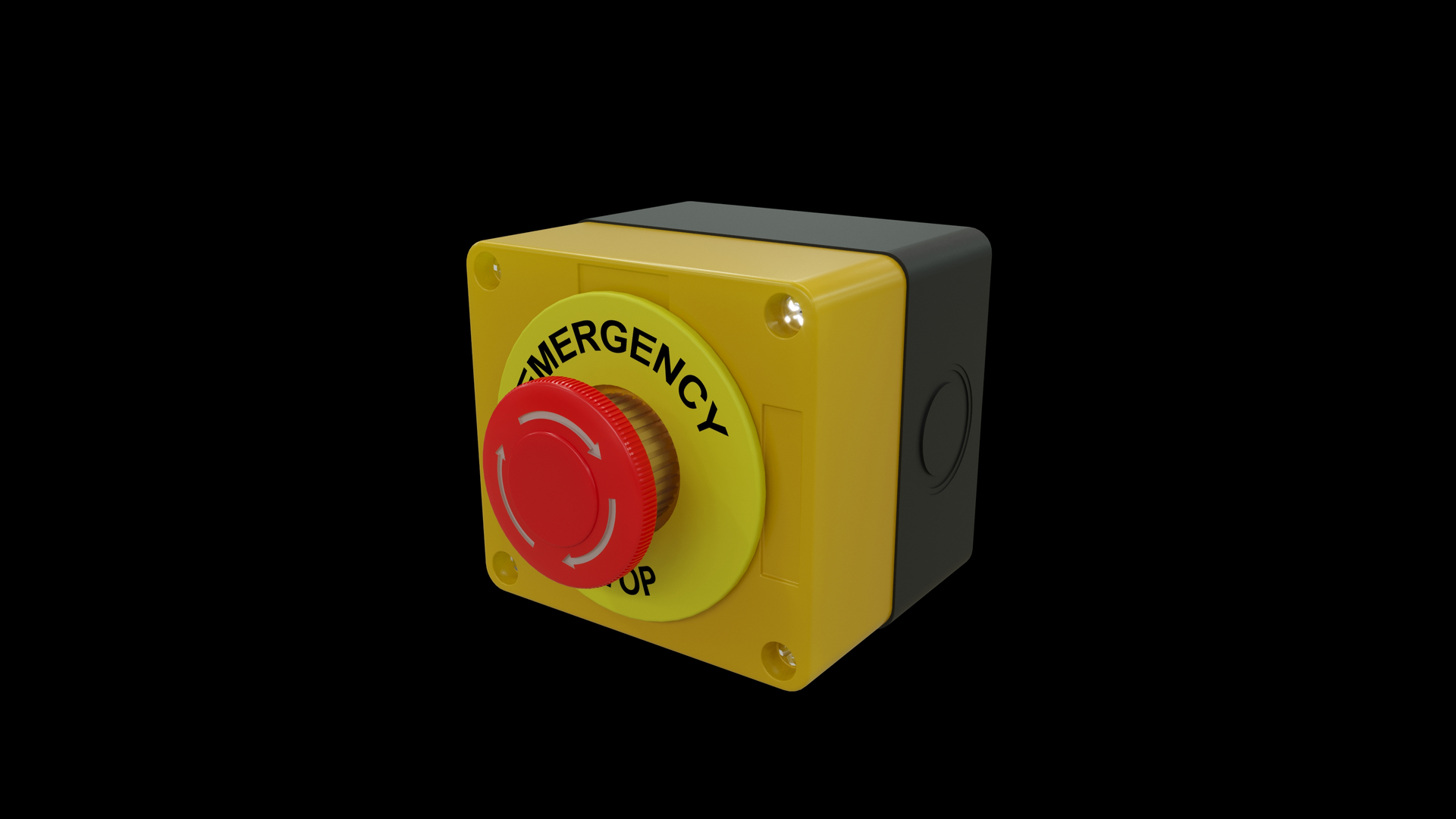 3D Model Emergency Stop Button - TurboSquid 1753175