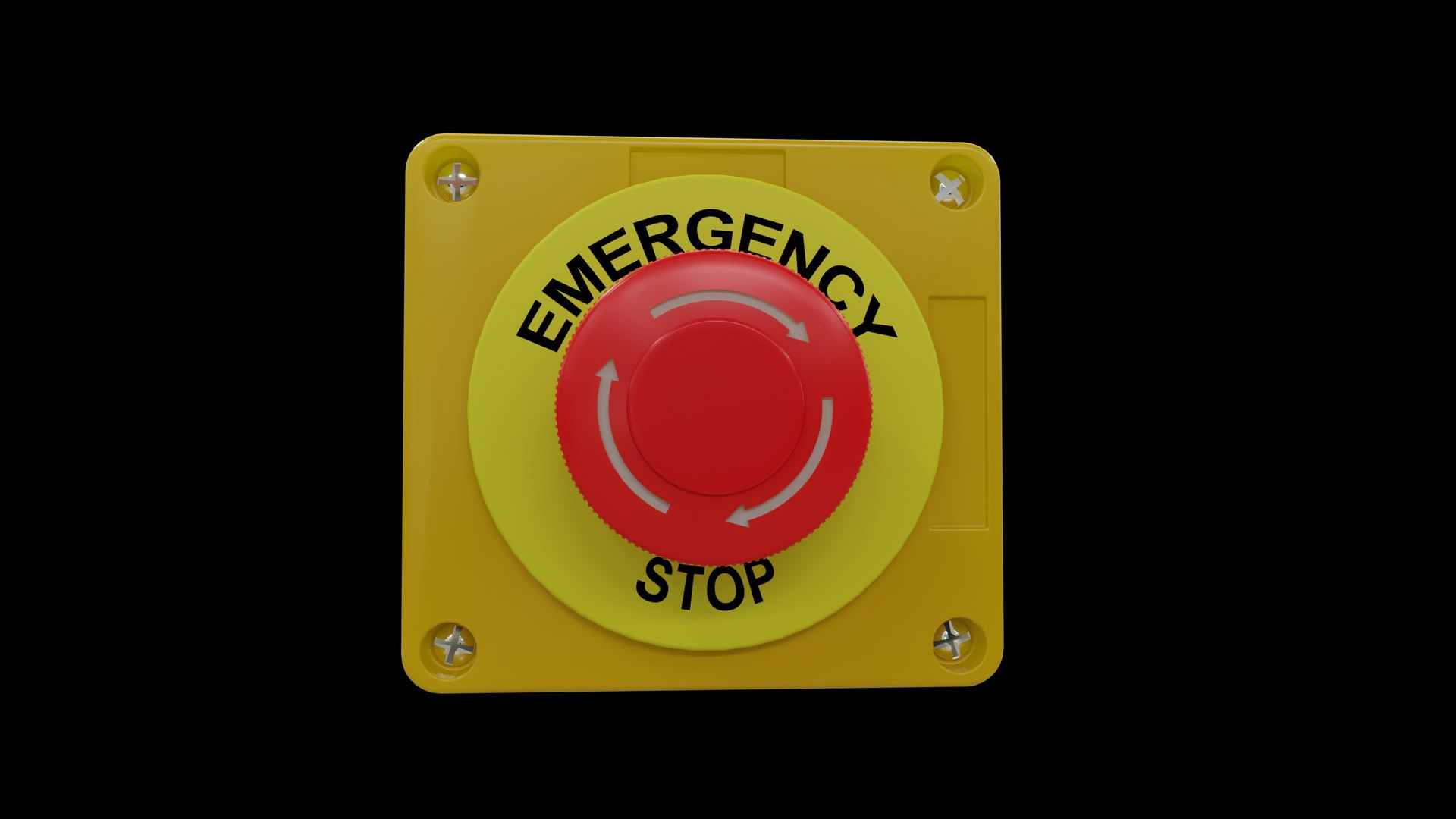 3D Model Emergency Stop Button - TurboSquid 1753175
