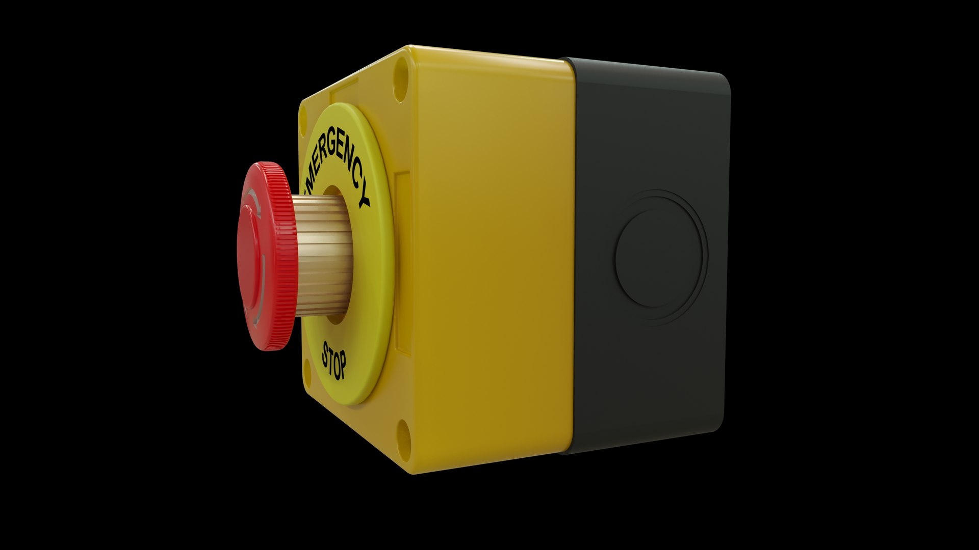 3D Model Emergency Stop Button - TurboSquid 1753175