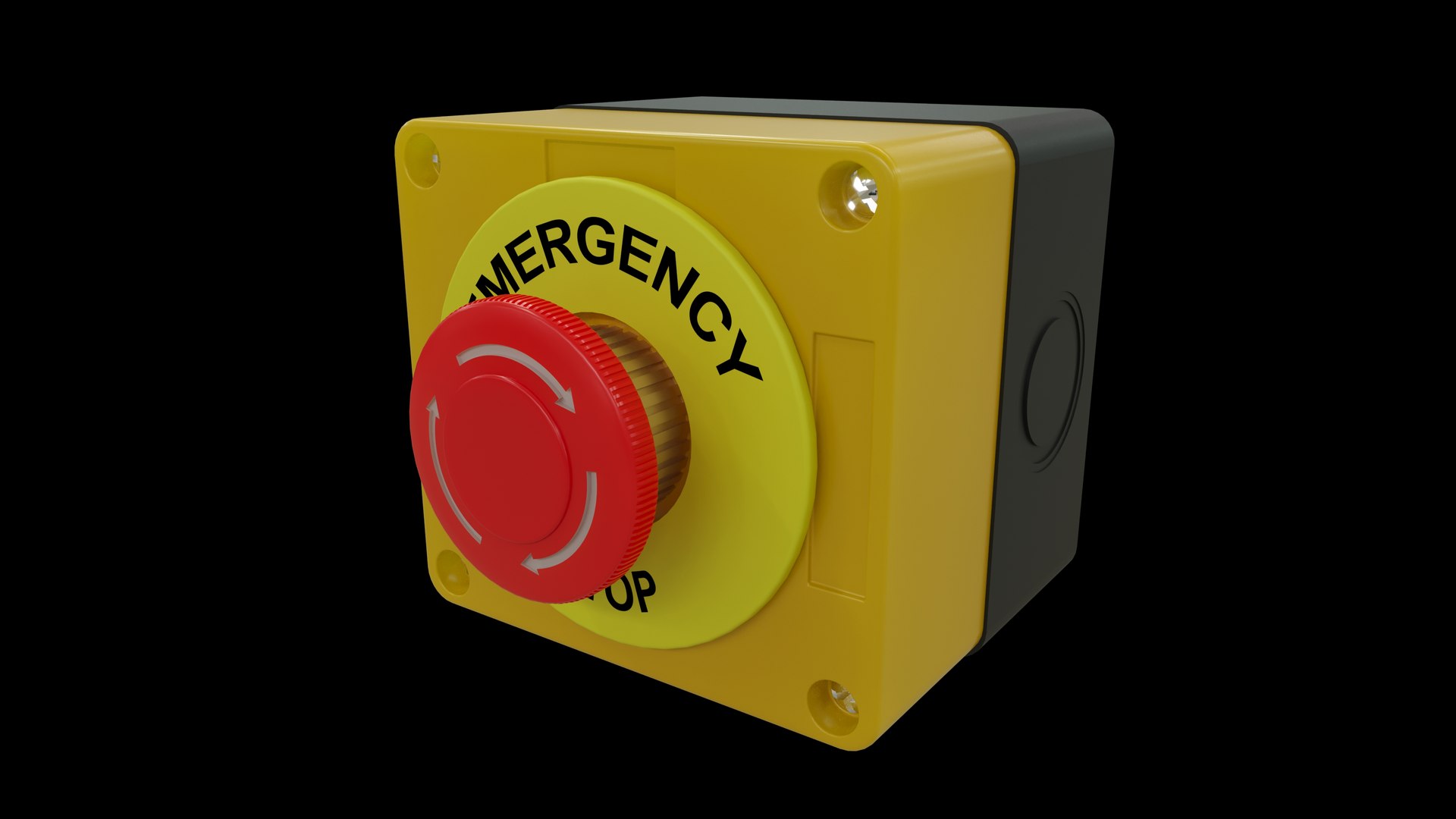 3D Model Emergency Stop Button - TurboSquid 1753175