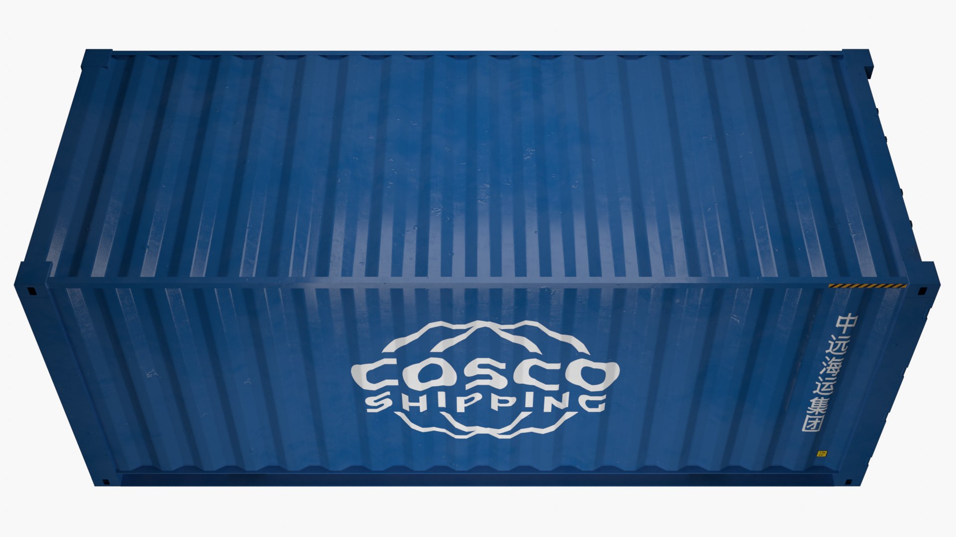 3D Container Blue New Soft-Damaged Rusty Clean-Logo - TurboSquid 2130716