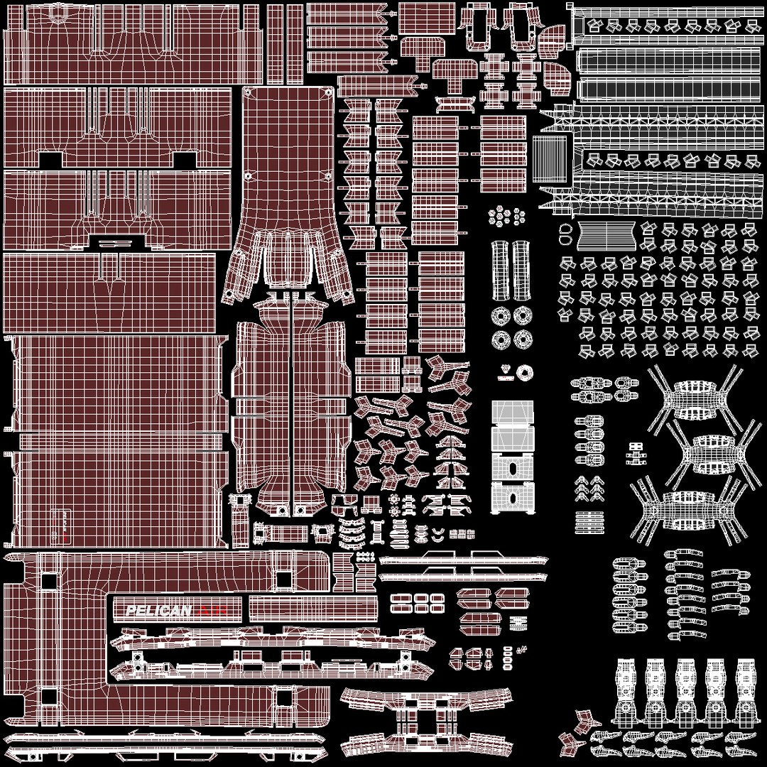 3D Peli Red Shield Rolling Case - TurboSquid 2376664
