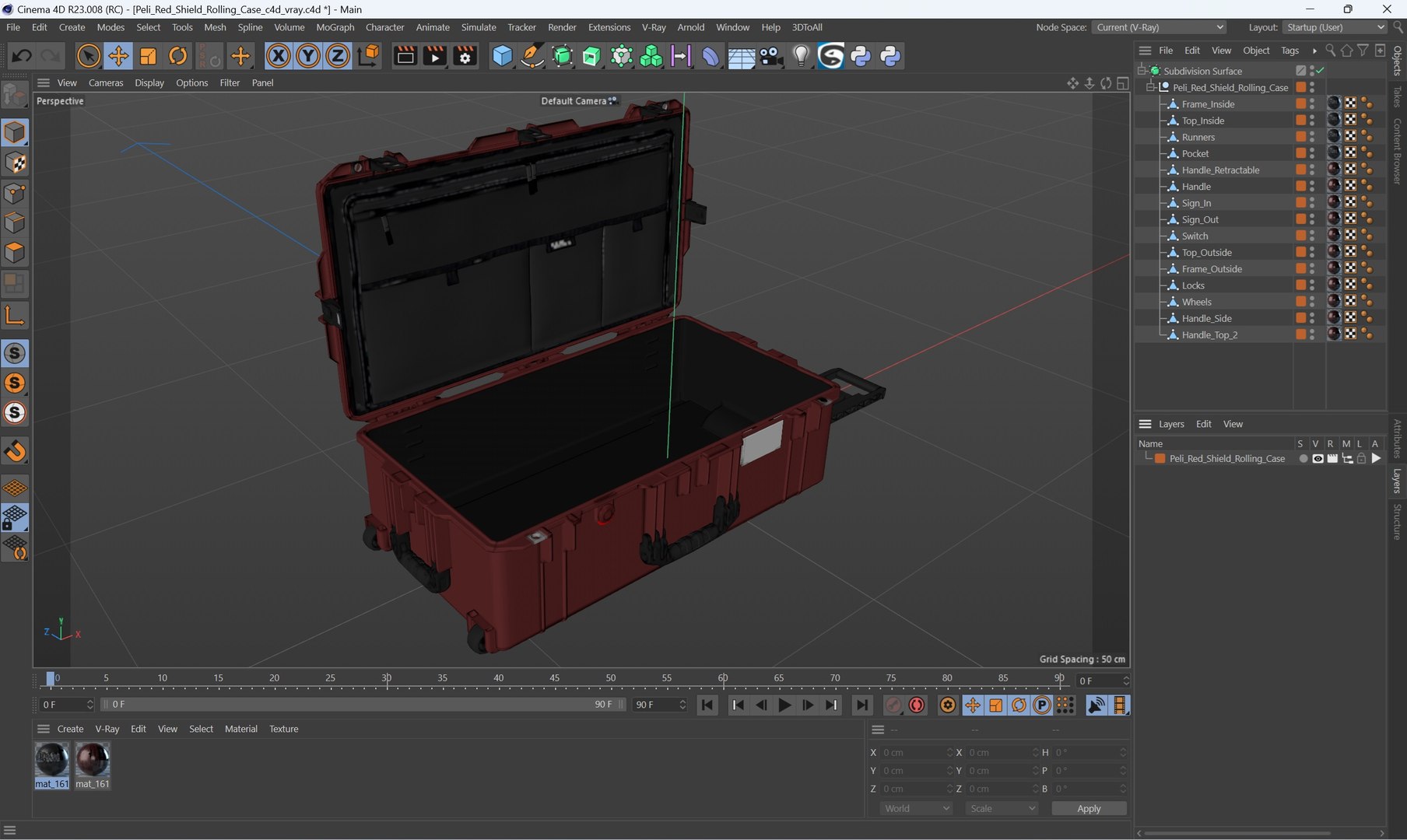 3D Peli Red Shield Rolling Case - TurboSquid 2376664