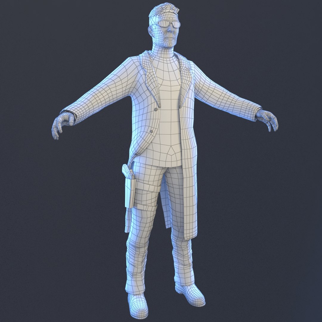 Detective coat gun model - TurboSquid 1412847