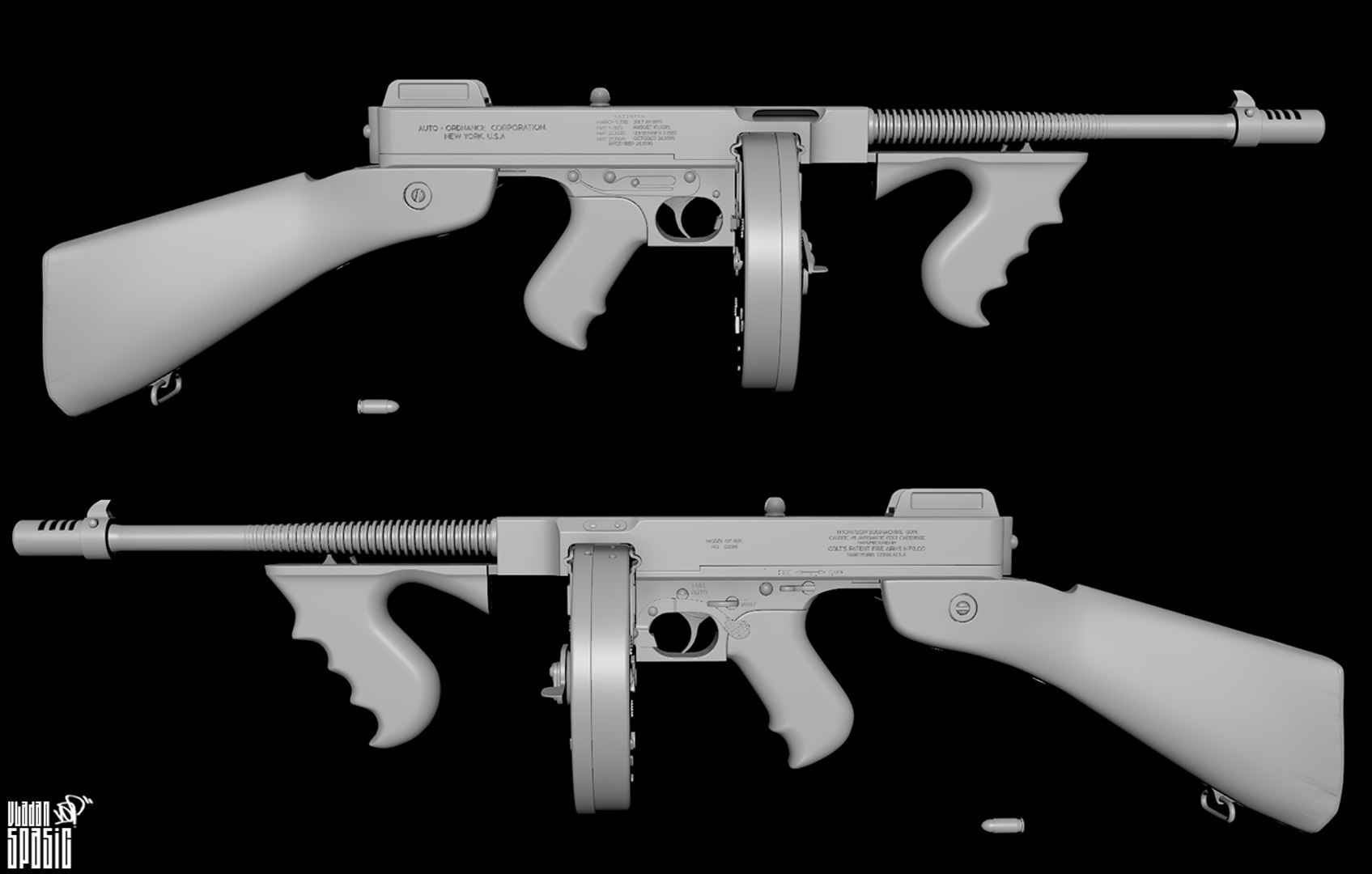 Thompson M1921 Submachine Gun 3D Model - TurboSquid 2277500