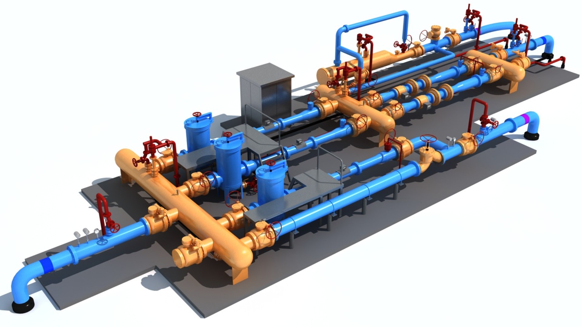 Natural Gas Pipeline Equipment 1 3D - TurboSquid 2210295