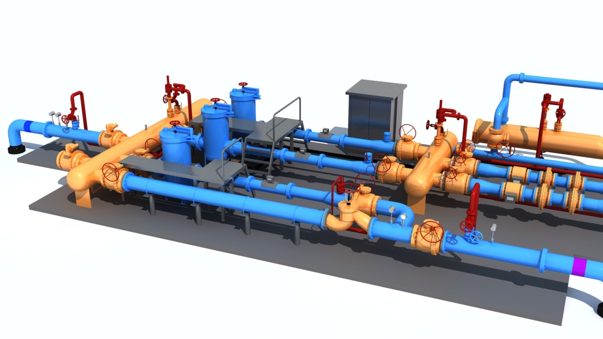 Natural Gas Pipeline Equipment 1 3D - TurboSquid 2210295