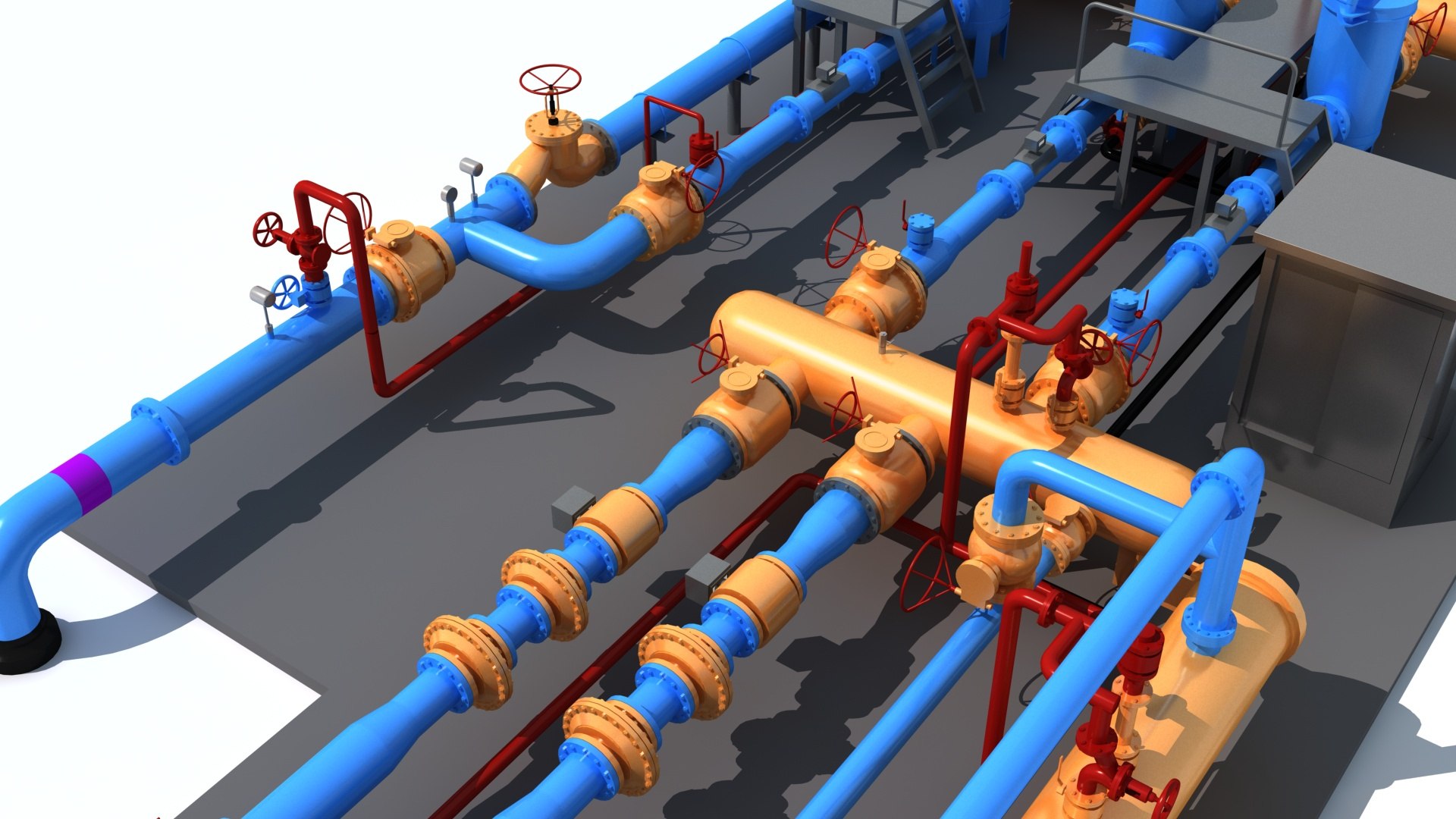 Natural Gas Pipeline Equipment 1 3D - TurboSquid 2210295