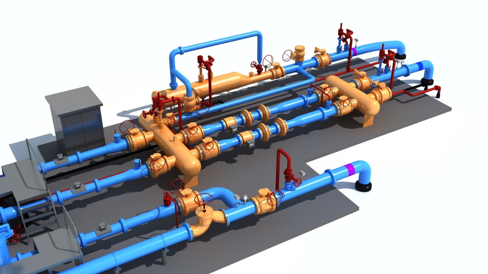 Natural Gas Pipeline Equipment 1 3D - TurboSquid 2210295