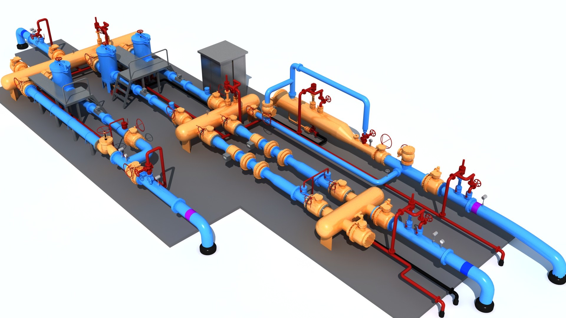 Natural Gas Pipeline Equipment 1 3D - TurboSquid 2210295