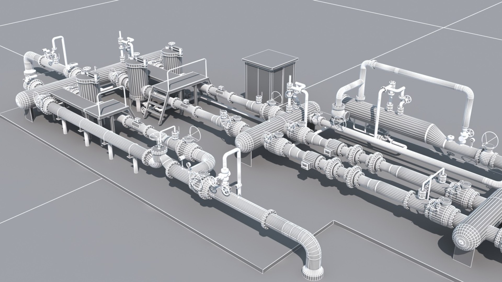 Natural Gas Pipeline Equipment 1 3D - TurboSquid 2210295