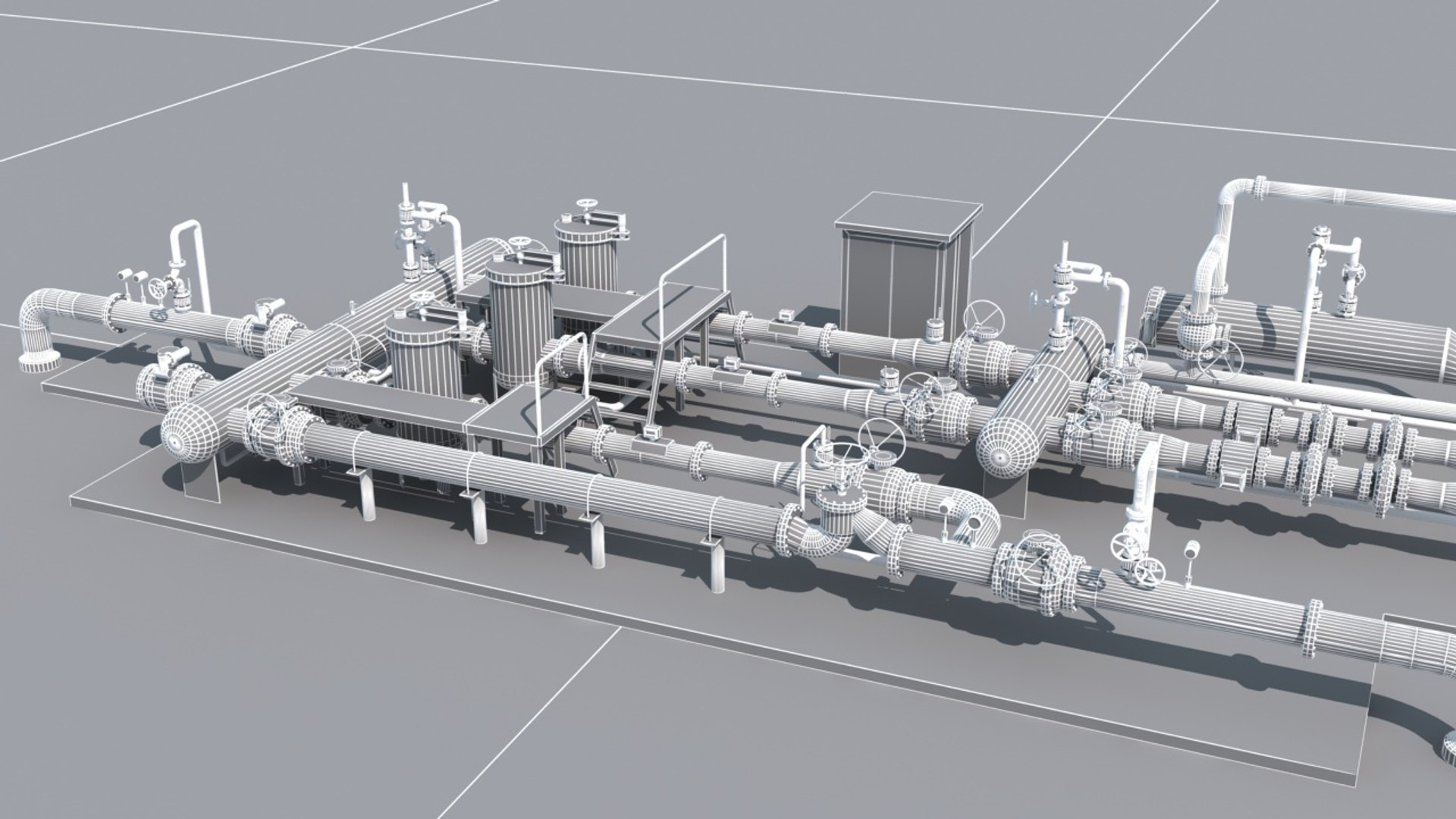 Natural Gas Pipeline Equipment 1 3D - TurboSquid 2210295