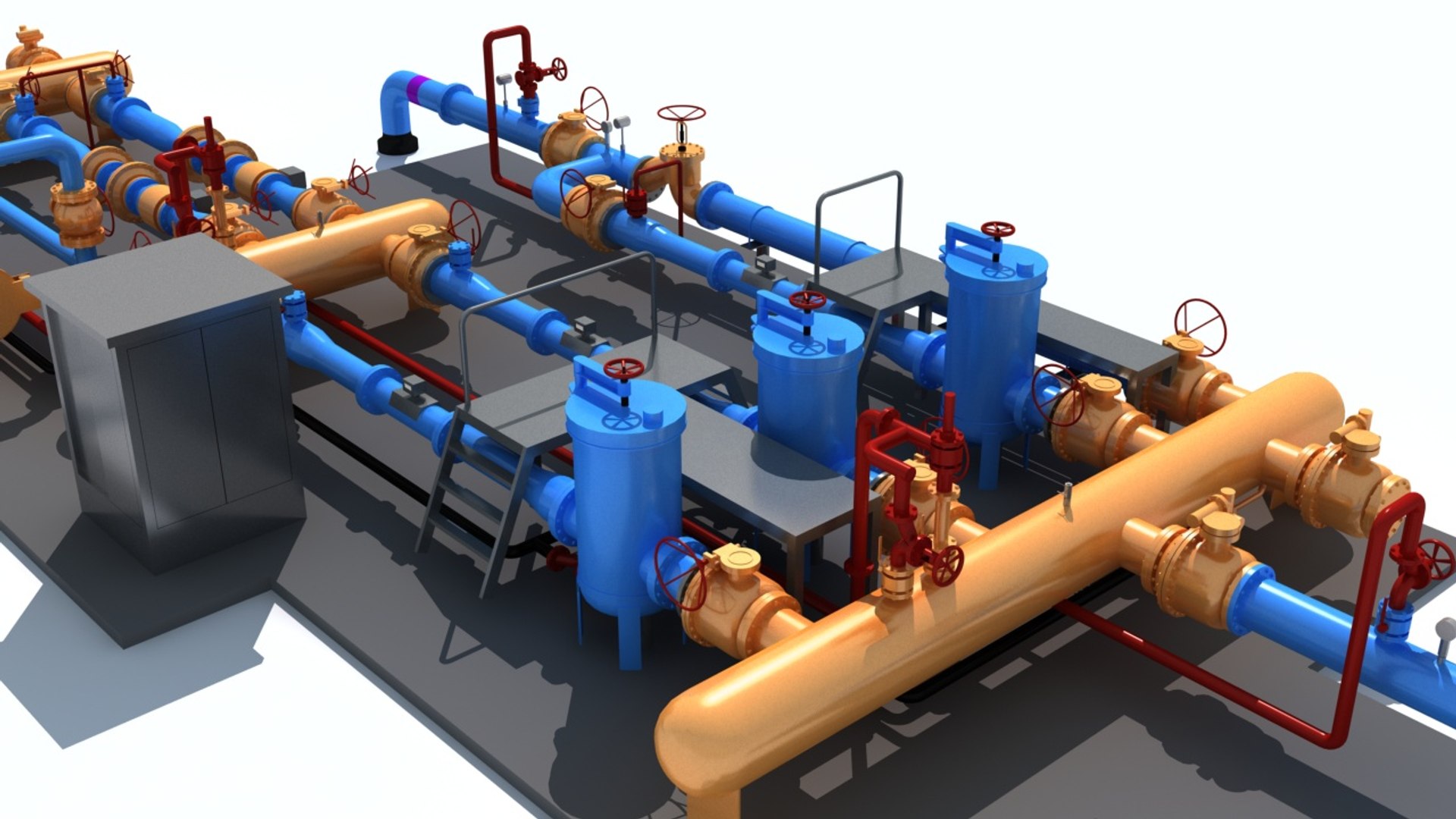 Natural Gas Pipeline Equipment 1 3D - TurboSquid 2210295