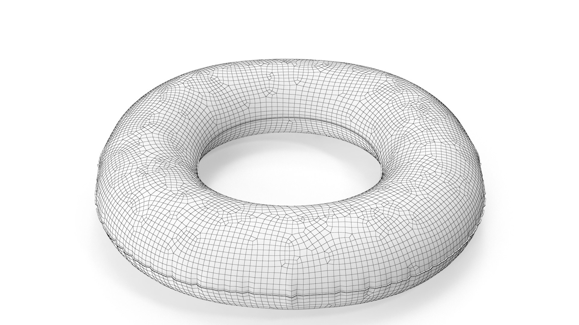 3D Donut Pool Float With Yellow Topping - TurboSquid 1749269