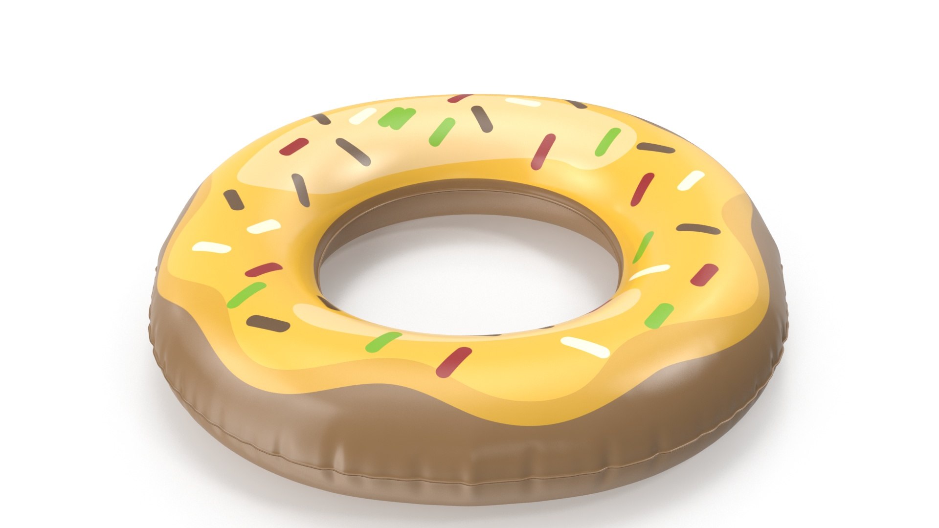 3D Donut Pool Float With Yellow Topping - TurboSquid 1749269