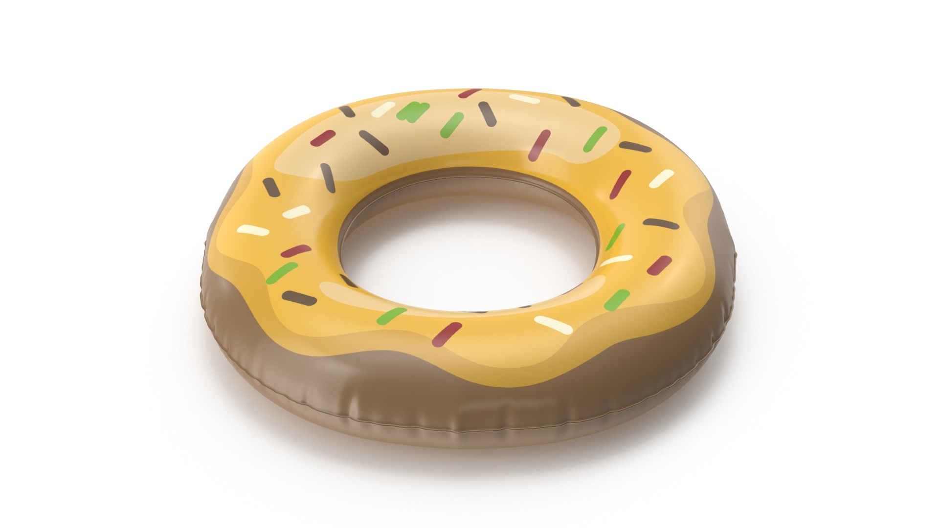 3D Donut Pool Float With Yellow Topping - TurboSquid 1749269