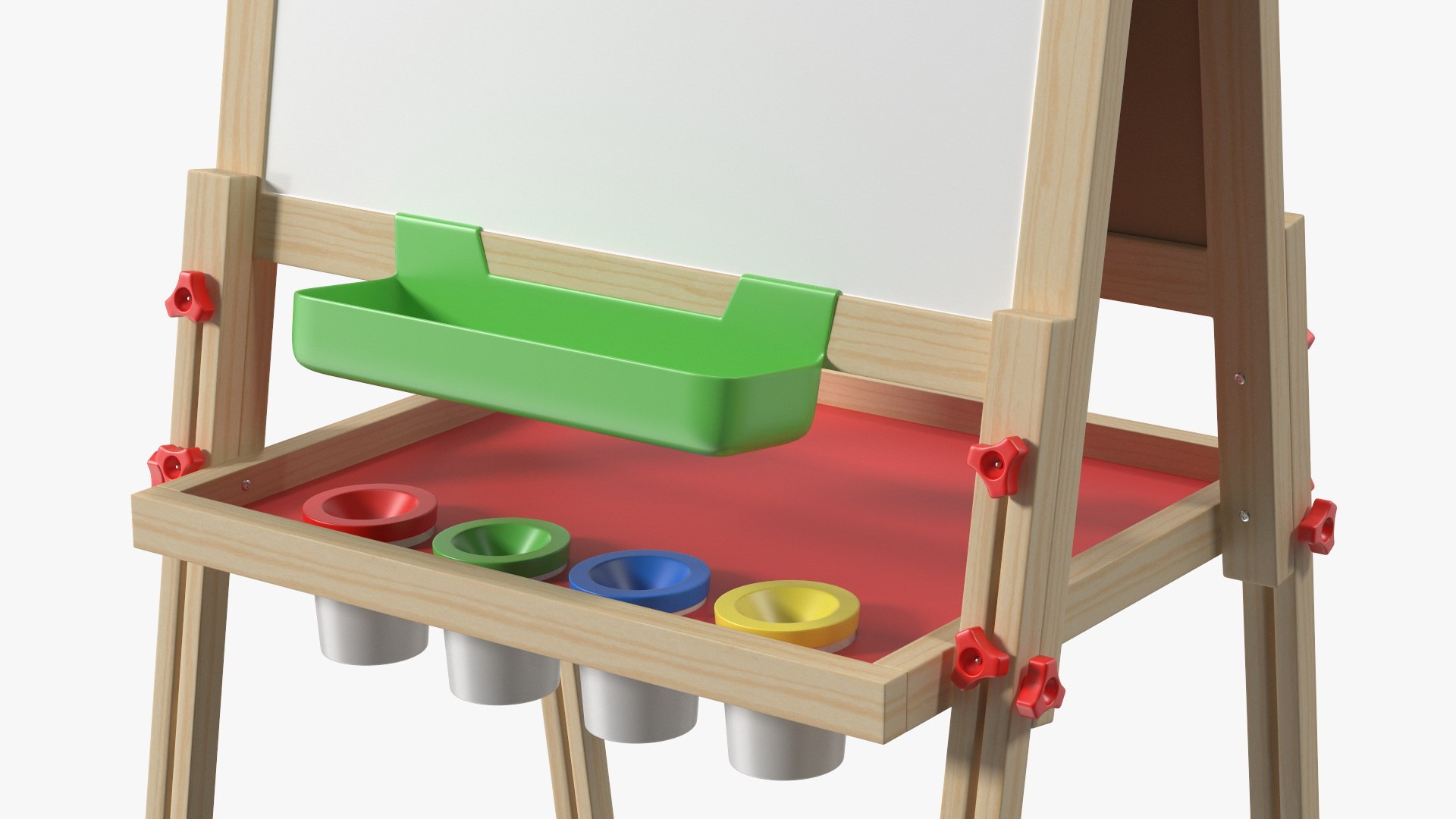 3D Kids Wooden Whiteboard 50 Inches Clean Model - TurboSquid 2152676