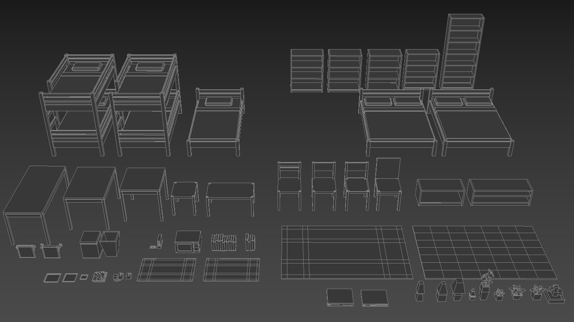 Simple House Interiors Pack 3D - TurboSquid 1753246