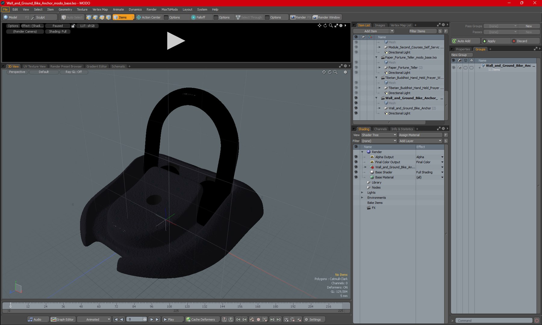 Wall And Ground Bike Anchor 3D Model - TurboSquid 2059656
