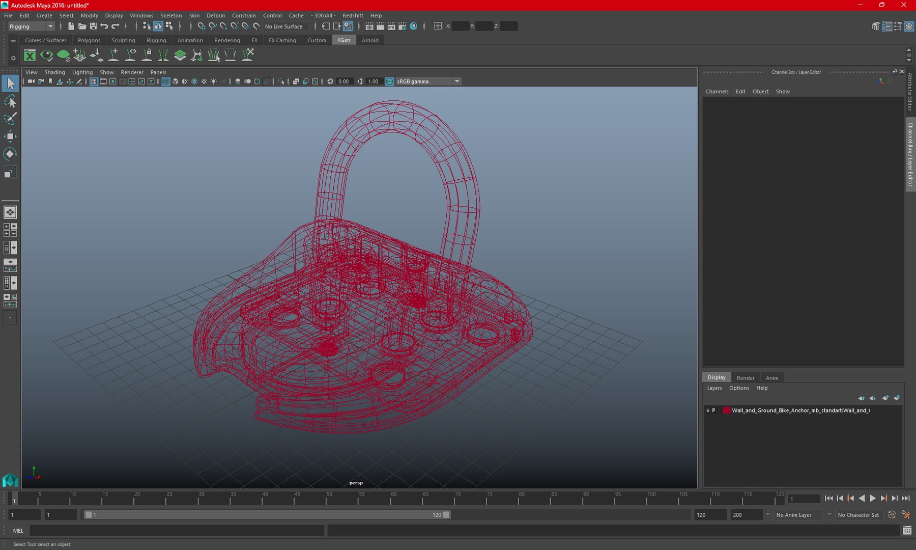 Wall And Ground Bike Anchor 3D Model - TurboSquid 2059656