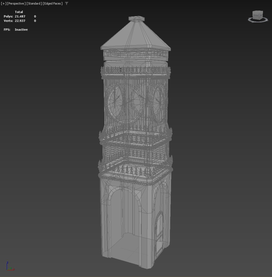 3D Clock Tower Model - TurboSquid 1831224