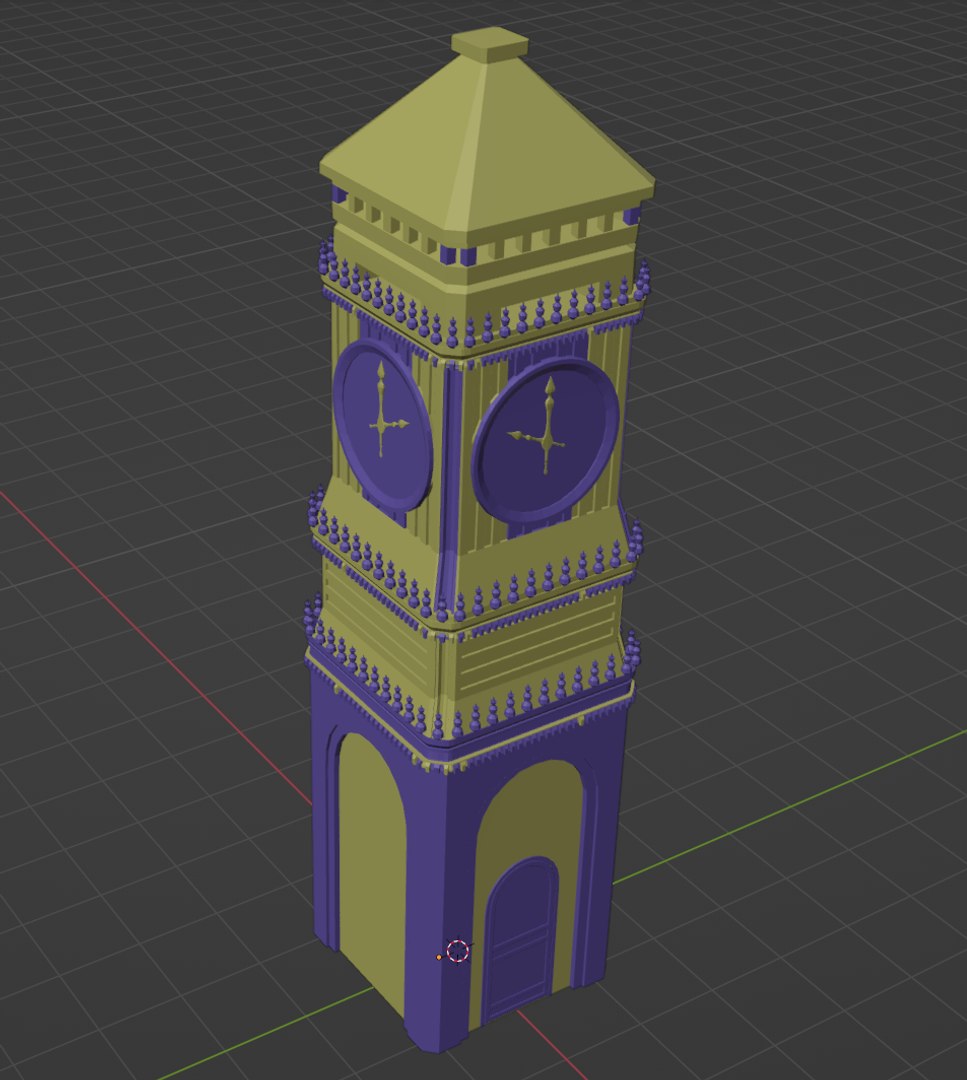 3D Clock Tower Model - TurboSquid 1831224