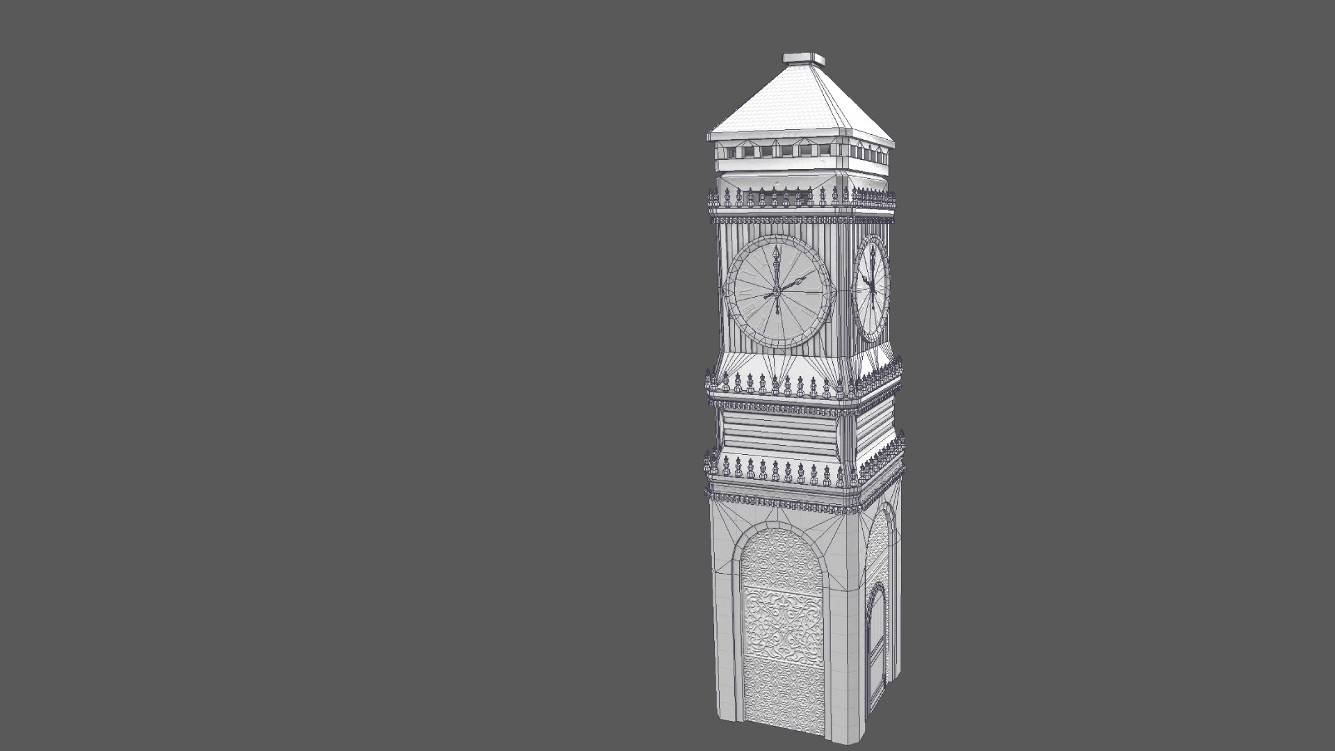 3D Clock Tower Model - TurboSquid 1831224